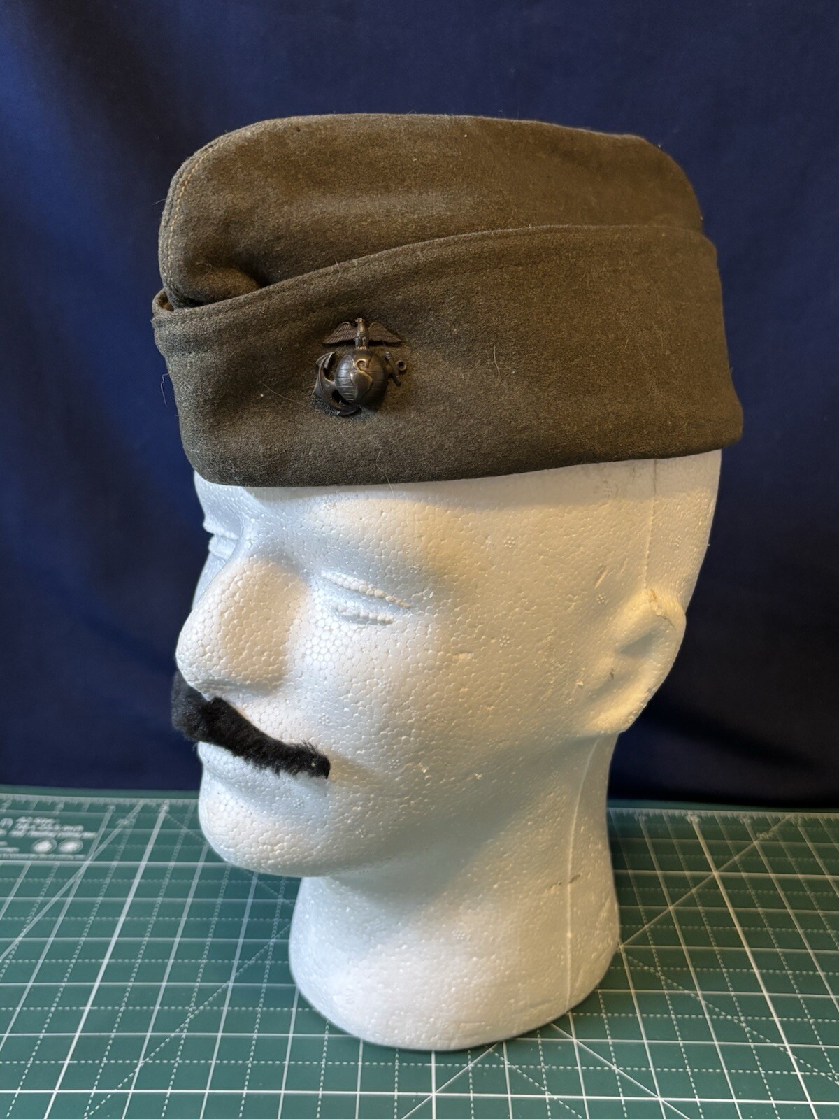 WW2 USMC Named Overseas Cap With Rare EGA | eBay