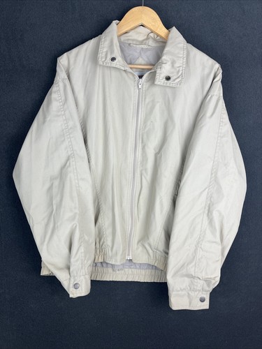 Vtg McGREGOR Jacket Men Sz 102R Military Bomber Jacket All White J1 | eBay