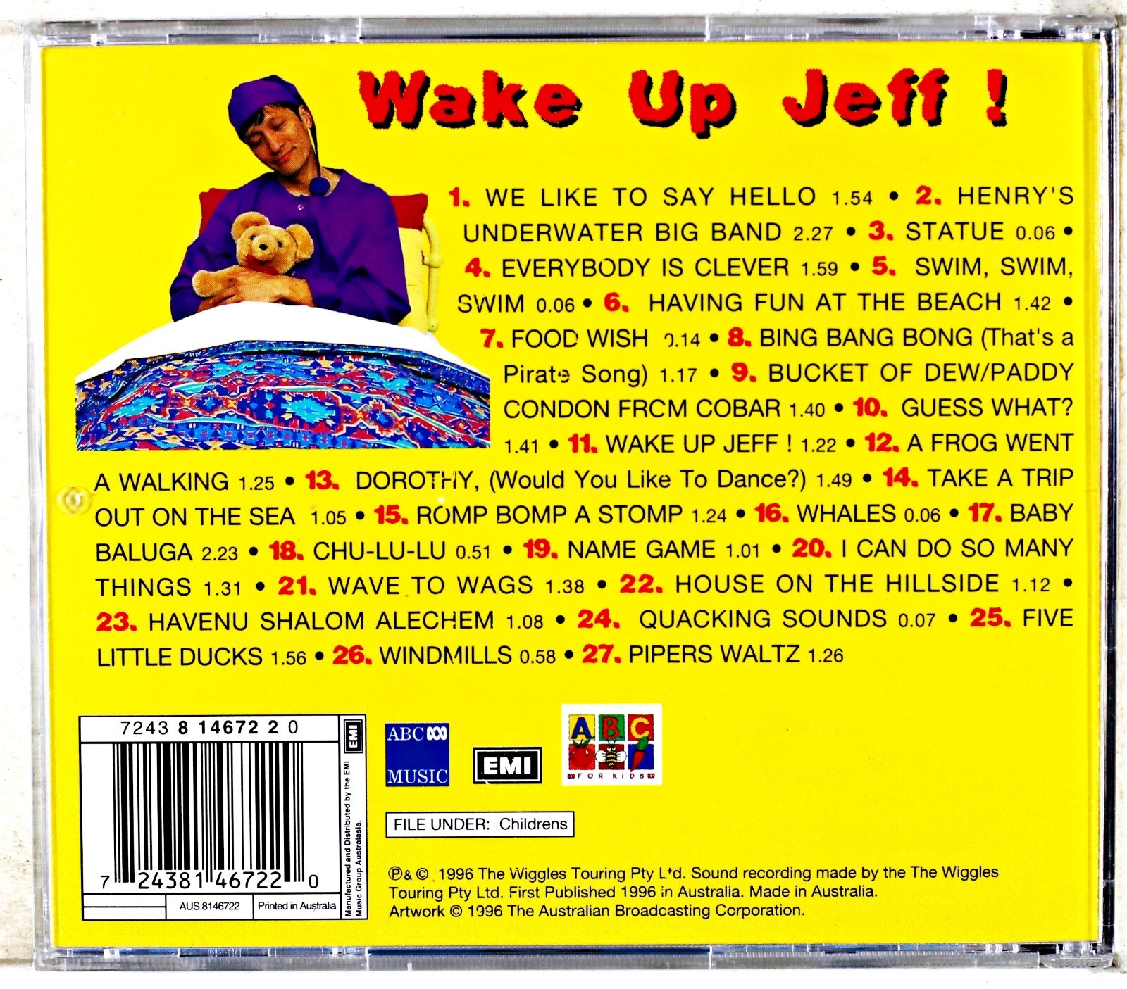 The Wiggles – Wake Up Jeff! CD Jeff Anthony Greg Murray 1996 | eBay