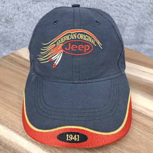 JEEP Hat Cap Black Orange Strap Back American Original 1941 4x4 ...