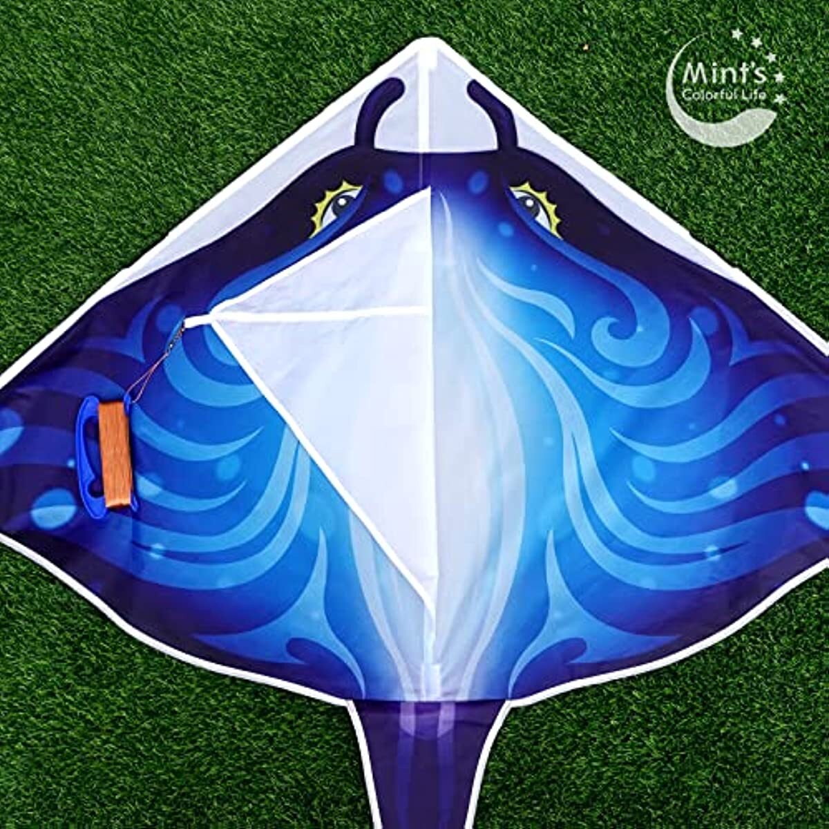 Blue Devil Fish Kite for Kids Adults Easy to Fly Single Line Kite ...