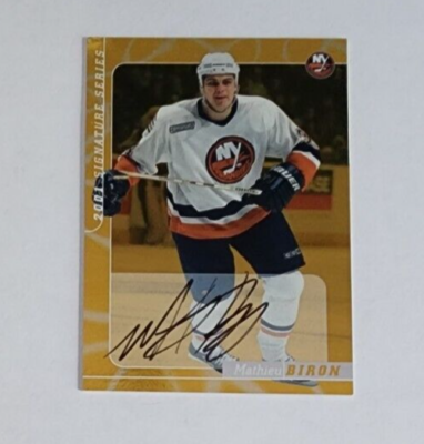 2000-01 The Game Signature Series Mathieu Biron New York Islanders GOLD ...