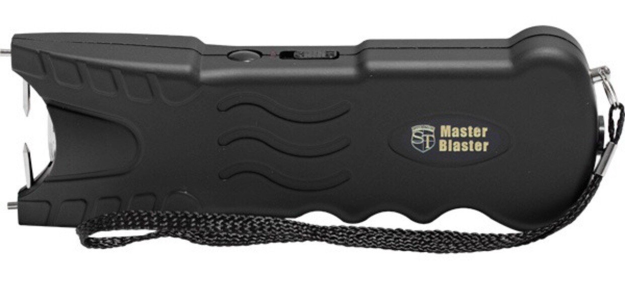 Stun MASTER BLASTER POLICE Defense Black Stun Gun Rechargeable LED ...