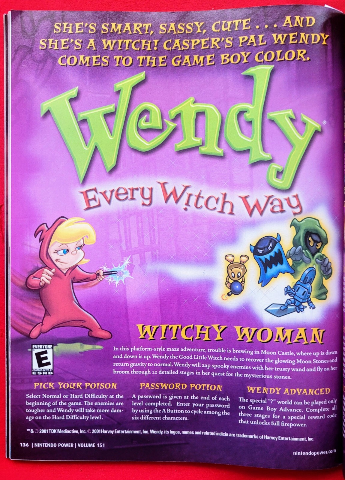 2001 WENDY Every Witch Way Nintendo Video Game - Promo Art Print AD | eBay