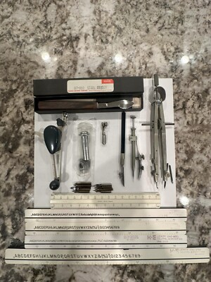 VTG K&E Drafting Pen, Compass, 4" Drop Bow Pen, Height and Slant ...