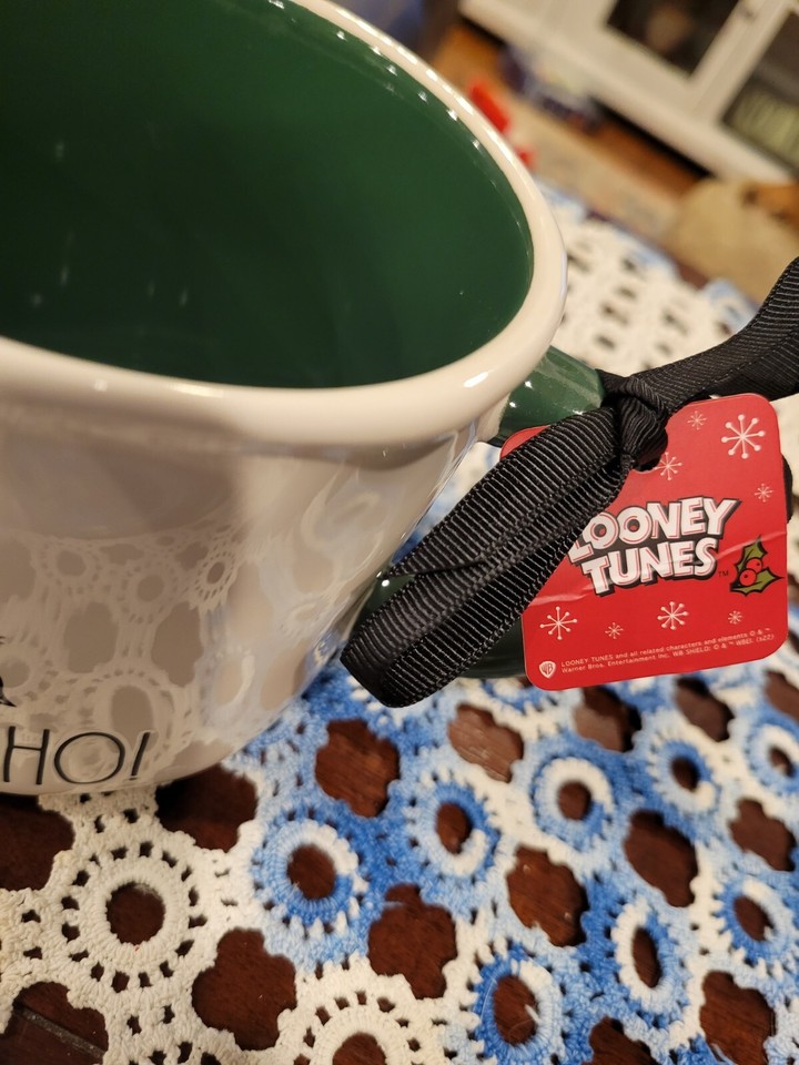 Rae Dunn LOONEY TUNES Bugs Bunny Christmas HO HO HO Mug Holiday NEW NWT ...