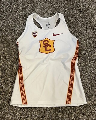 Nike Women's Team Issued Running Singlet Tank Top USC Trojans AJ6516 ...