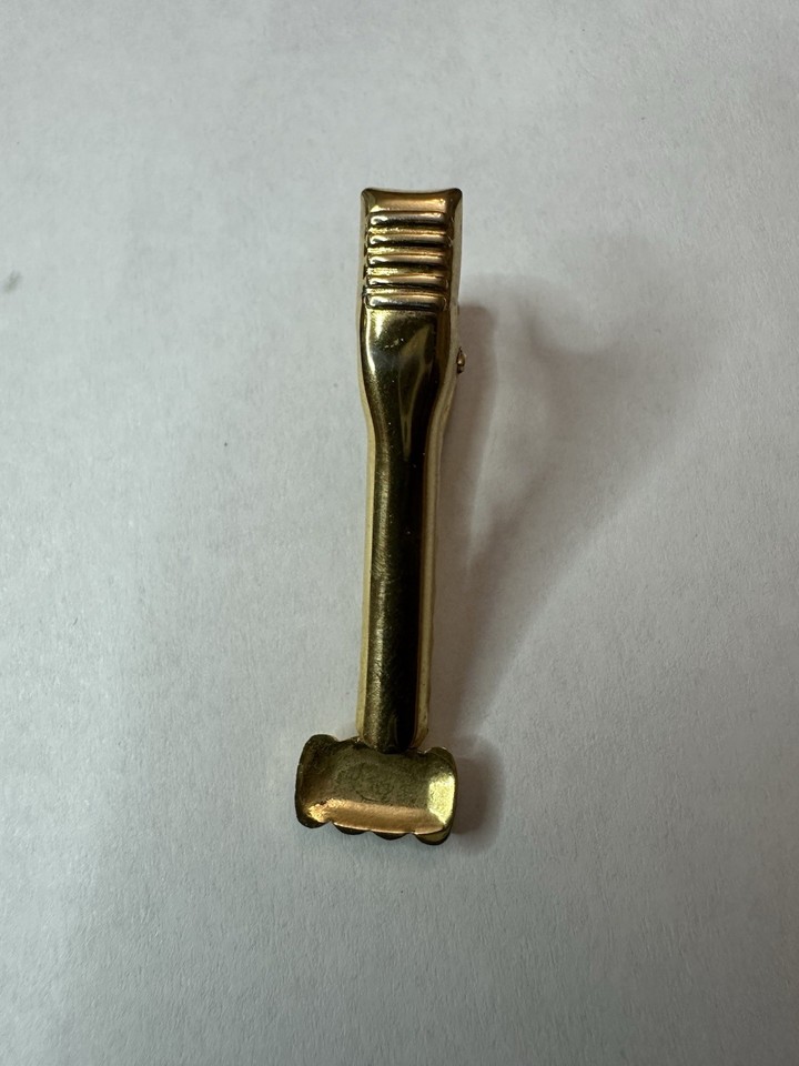 Gold Tone Vintage GAVEL HAMMER TIE BAR CLIP, Cool Law Court Jury ...