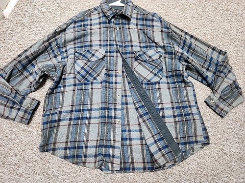 Vintage Rusty Brand Button Shirt Flannel Mens XL Grunge 90s Surf Plaid ...