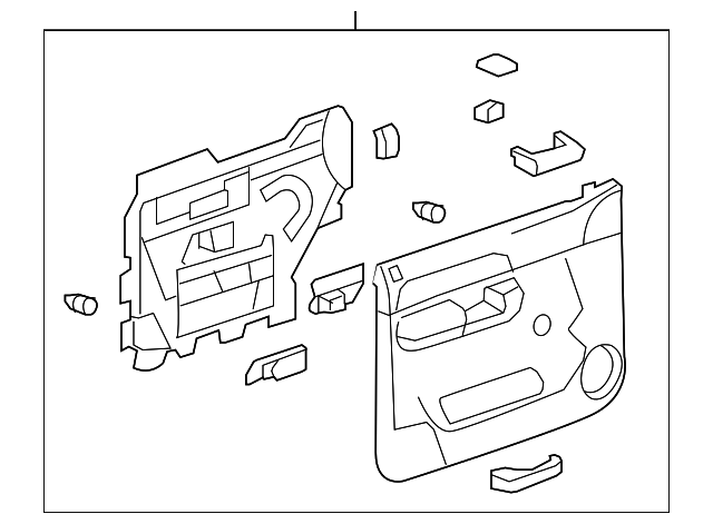 Genuine GM Dark Titanium Front Passenger Side Door Trim Panel 23402976 ...