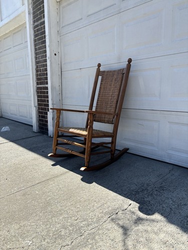 Stunning Solid Oak Rocking Chair, Antique Rocking Chair, Vintage ...
