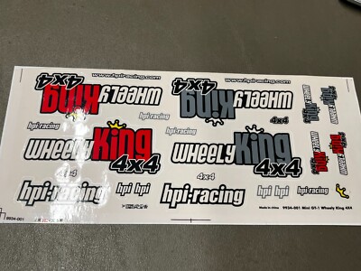 HPI Racing Wheely King Monster Truck Decal Sheet | eBay