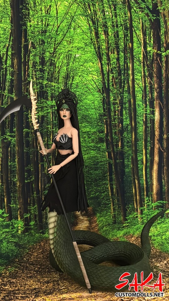 Custom Repainted Poppy Parker Snake Goddess Integrity Fashion Royalty Doll | eBay