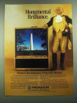 1988 Pioneer SD-P401 Projection Monitor Television Ad - Monumental | eBay