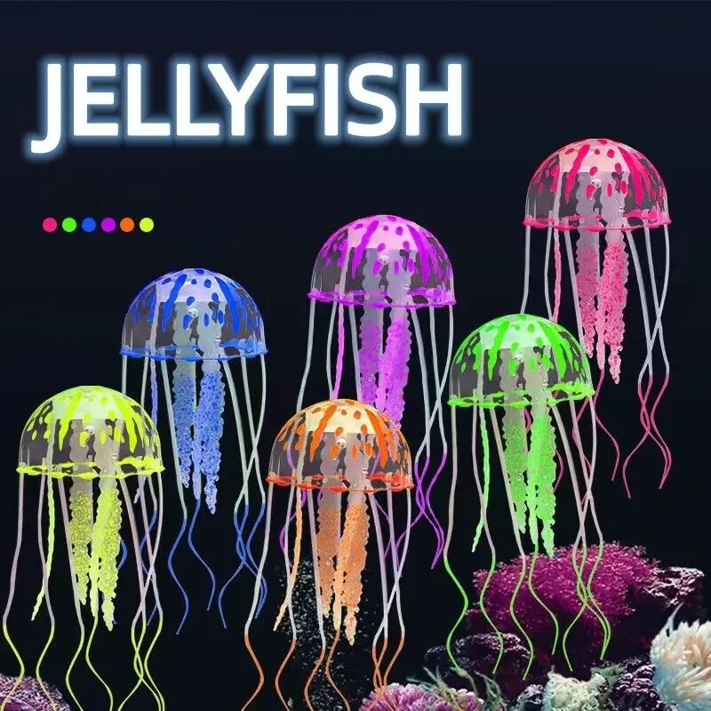 Small Silicone Artificial Fake Jellyfish Ornament Decoration for ...