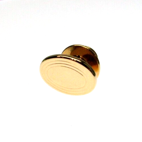 WEH Hayward Oval Engravable Brass Tie Tack/Lapel Pin with Boarder 1/2 ...