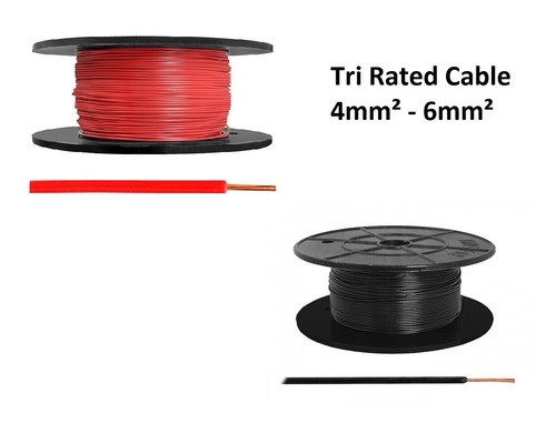 4mm 6mm Red and Black Tri Rated Cable Automotive Panel Electrical Wire ...