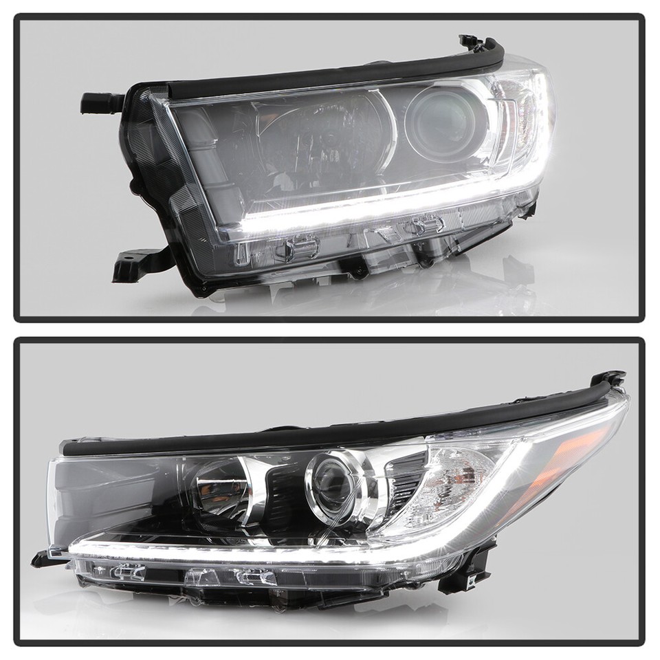 For 2017 2018 2019 Toyota Highlander SE w/ LED DRL Projector Headlights ...