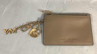 Marc New York Andrew Marc Keychain Leather Zip Coin Card Wallet Brown ...