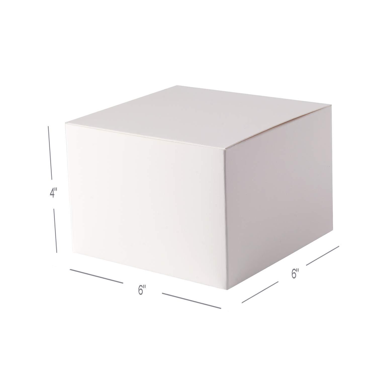 Gift Box 20 Pack 6 x 6 x 4 inches Fold Box Paper Gift Box Bridesmaids ...