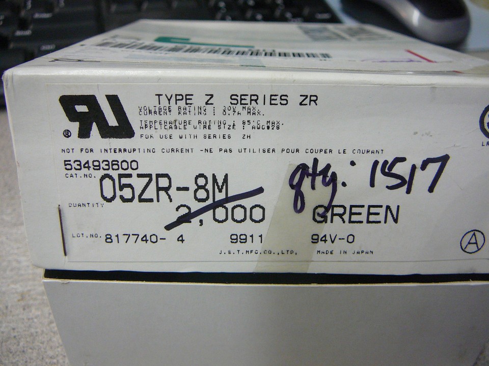 JST 05ZR-8M IDC Connector ZR Series 5-Pos 1.5mm 28AWG **NEW** Qty.10 | eBay