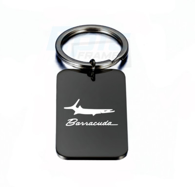 Barracuda Key chain Premium Engraved Black Premium Metal Polished ...