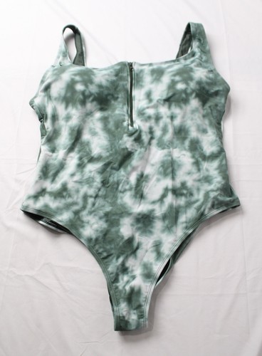 Cyn & Luca Junior's Plus Zip-Front One-Piece Swimsuit CA4 Army Size 3X ...