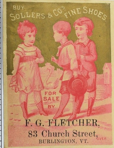 1880 Calendar, F.G. Fletcher Fine Shoes Victorian Trade Card P49 | eBay