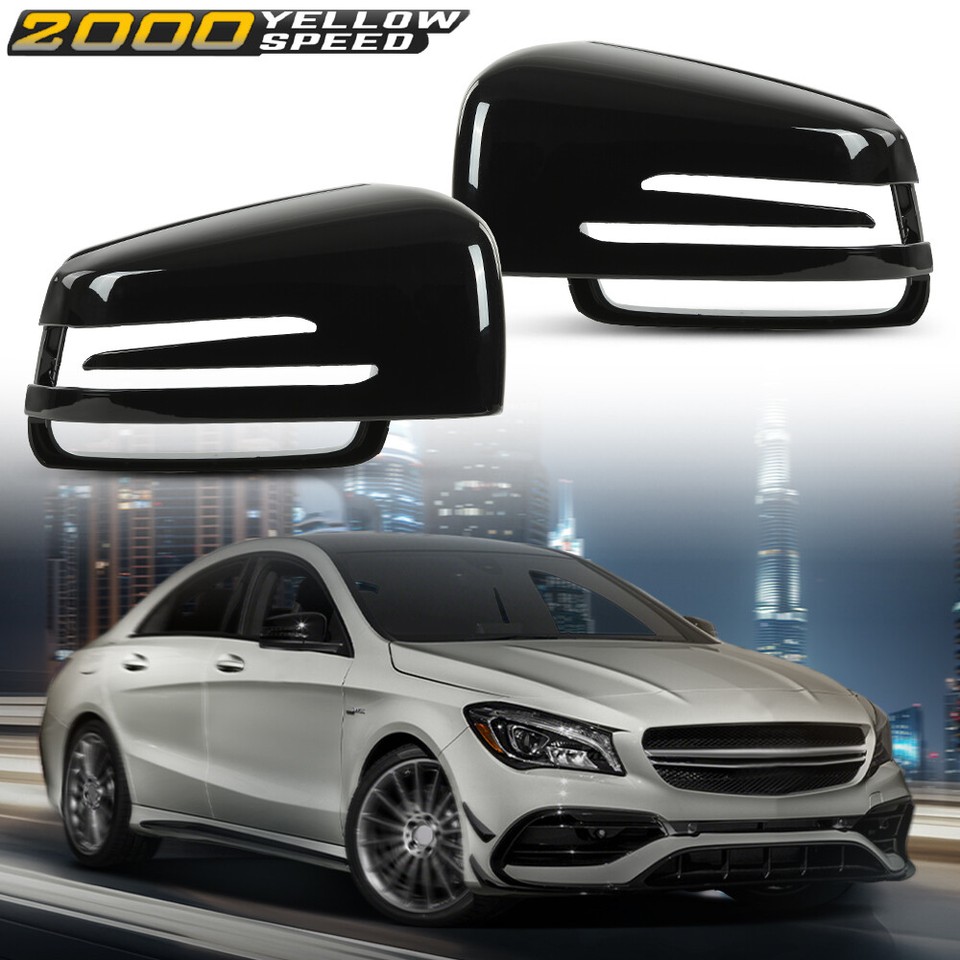 Fit For Mercedes Benz W204 W221 W212 C207 C63 Mirror Cover Caps Glossy ...