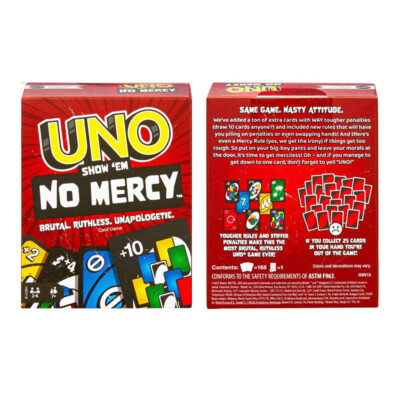 Mattel Uno Show 'Em No Mercy Family Party Card Game 194735220809 | eBay