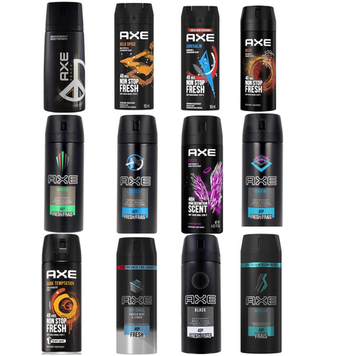 6 x Axe ( Lynx) Deodorant Body Spray 150ml Black Apollo Ice Excite ...