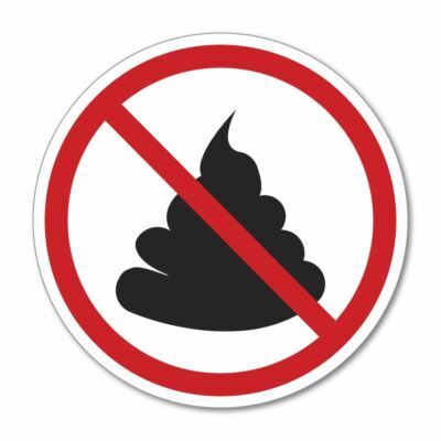 Do Not Poop Sticker Decal Window Sign Graphic Bin Car Safety | eBay