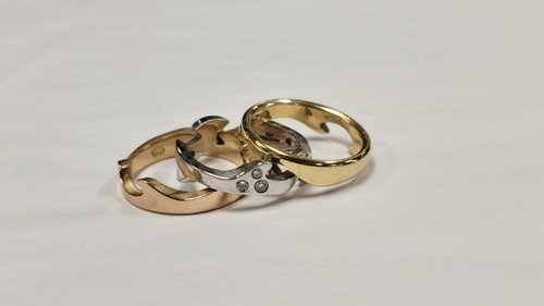 Georg Jensen 18K Fusion Diamond Three Piece Ring | eBay