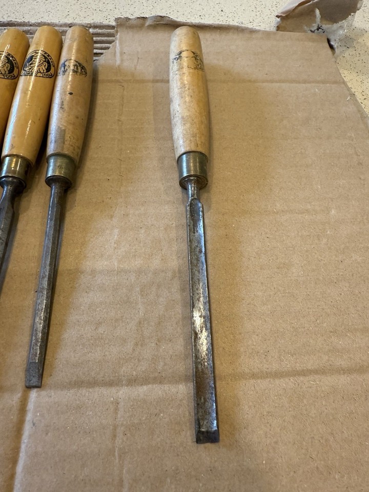 Vintage Marples & Other Wood Chisels – Set of 12 – Beech Handles | eBay UK