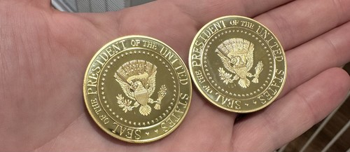 2 PC-Commemorative Trump Coins Second Term 2025-2029 President Donald ...