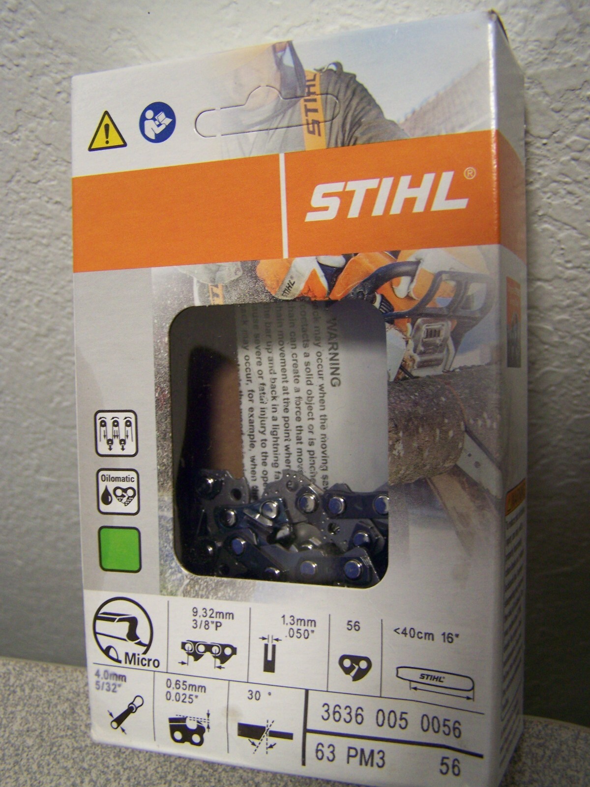 NEW OEM STIHL CHAIN 16IN , 3636 005 0056 ,LOW KICKBACK SAW 63 PM3 56 | eBay