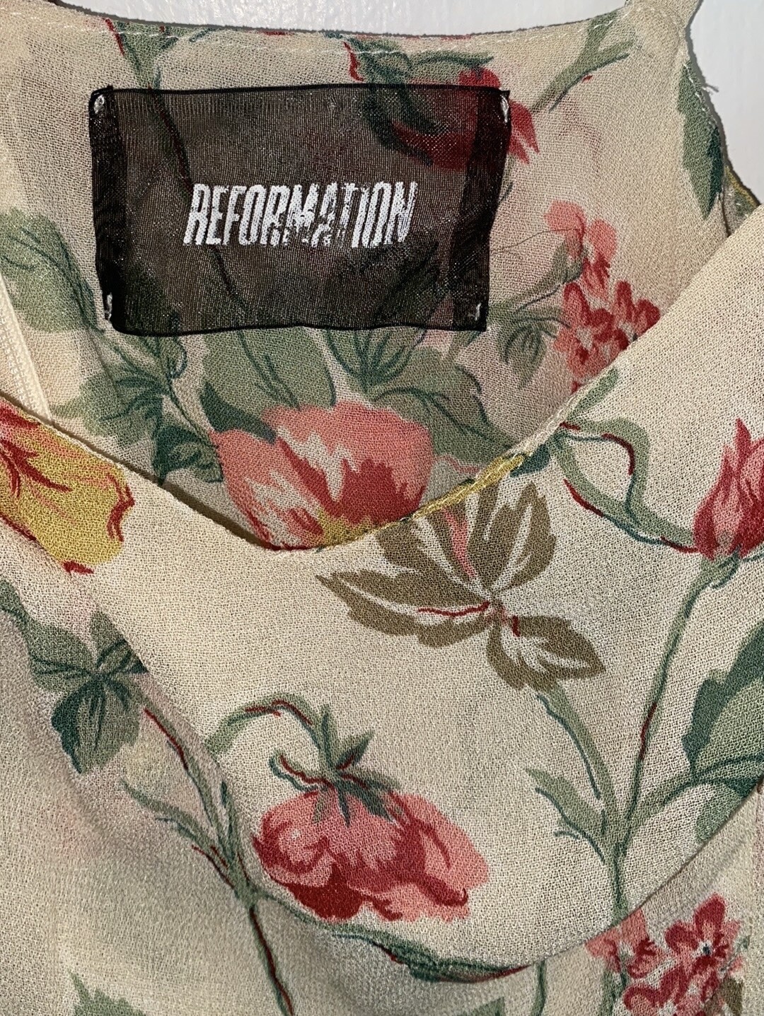 Reformation Floral Print Midi Dress - Gem