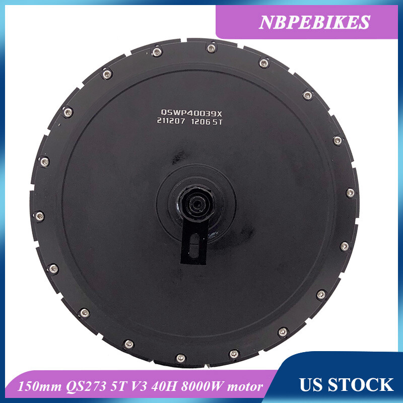 US stock:150mm dropout QS273 40H V3 8000W bare hub motor for motorcycle ...