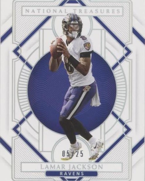 2020 Panini National Treasures - Holo Silver #8 Lamar Jackson /25 for ...