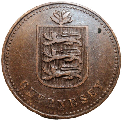 Guernsey - George V - 4 Double 1914 H, Heaton! Km# 13 High Grade | eBay