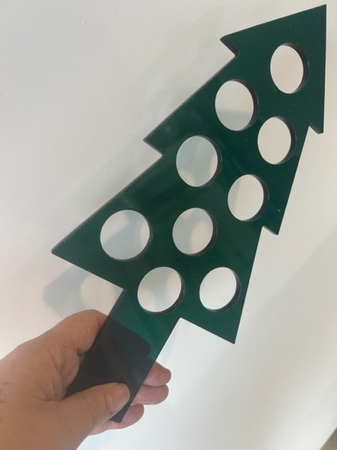 Christmas Tree Shot Glass Paddle /Holder Various Colours XMAS Party ...