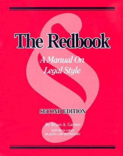 The Redbook: A Manual on Legal Style (2d Ed.) - Spiral-bound - GOOD ...
