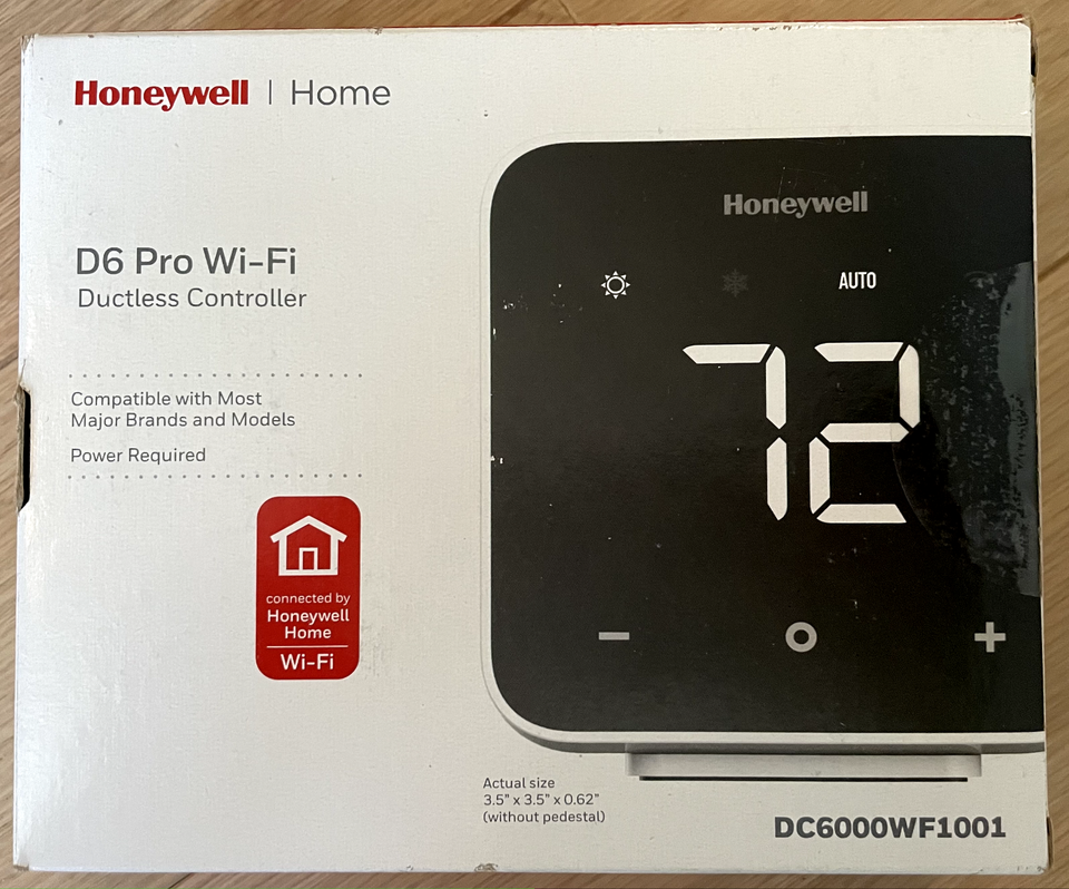 Honeywell D6 Pro Wi-Fi Ductless AC Heat Pump Controller Smart ...