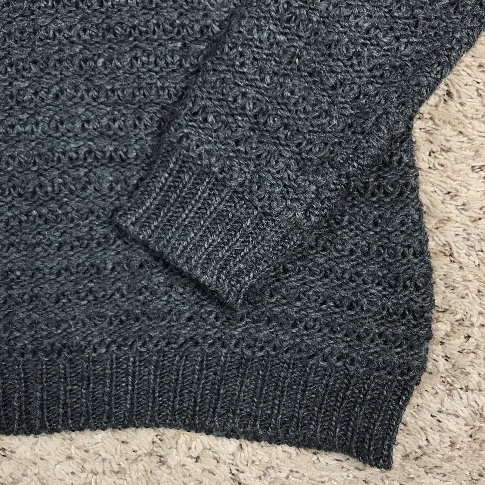 Lauren Ralph Lauren Gray Stylish Designer Open Knit P… - Gem