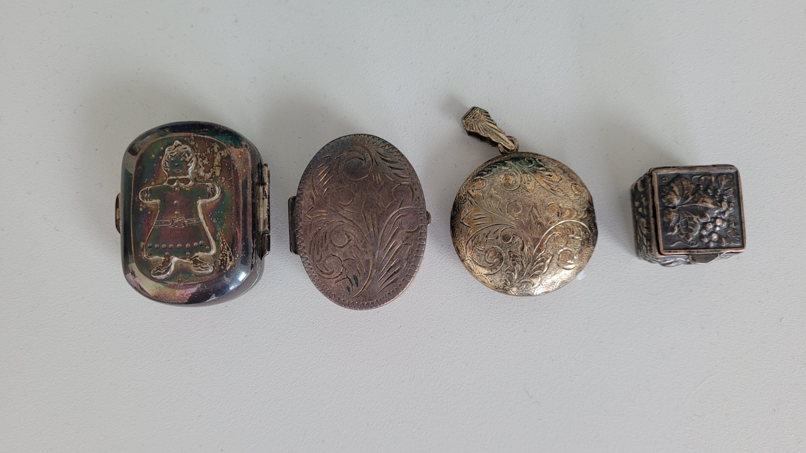 Bulk Lot of Sterling Silver (3 x Pill Boxes and 1 x Locket) | eBay ...