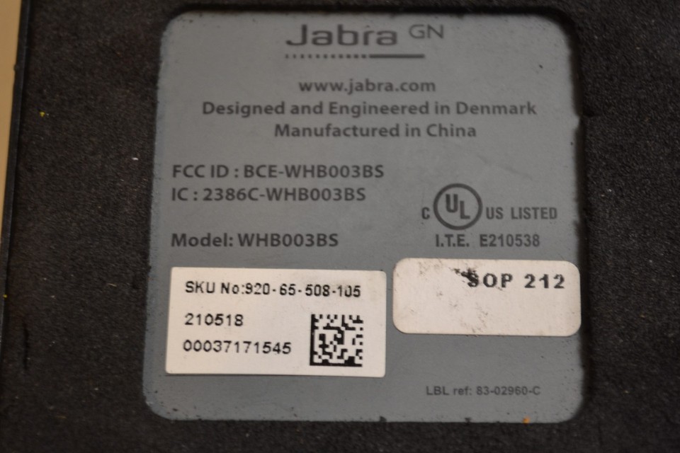 GENUINE Jabra WHB003BS Pro 920 Wireless Headset Base ONLY | eBay
