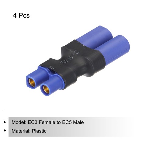 4pcs EC3 Female to EC5 Male Connector Adapter for RC, RC LiPo Battery ...