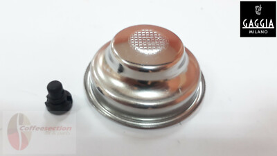 Gaggia Stainless Steel 1Cup Filter Basket with Pin Pressurised Crema ...
