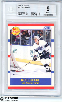 Rob Blake RC BGS 9: 1990-91 Score Rookie Card #421 | eBay