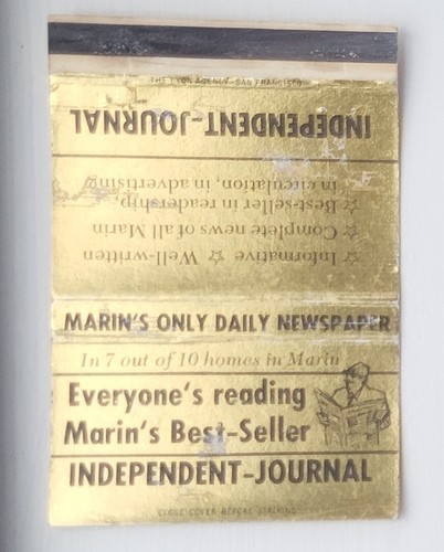 Matchcover USA Marin County California Independent Journal Newspaper | eBay